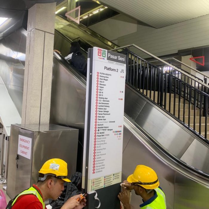MRT & LRT Wayfinding Signage | Teamweld Industries Sdn Bhd